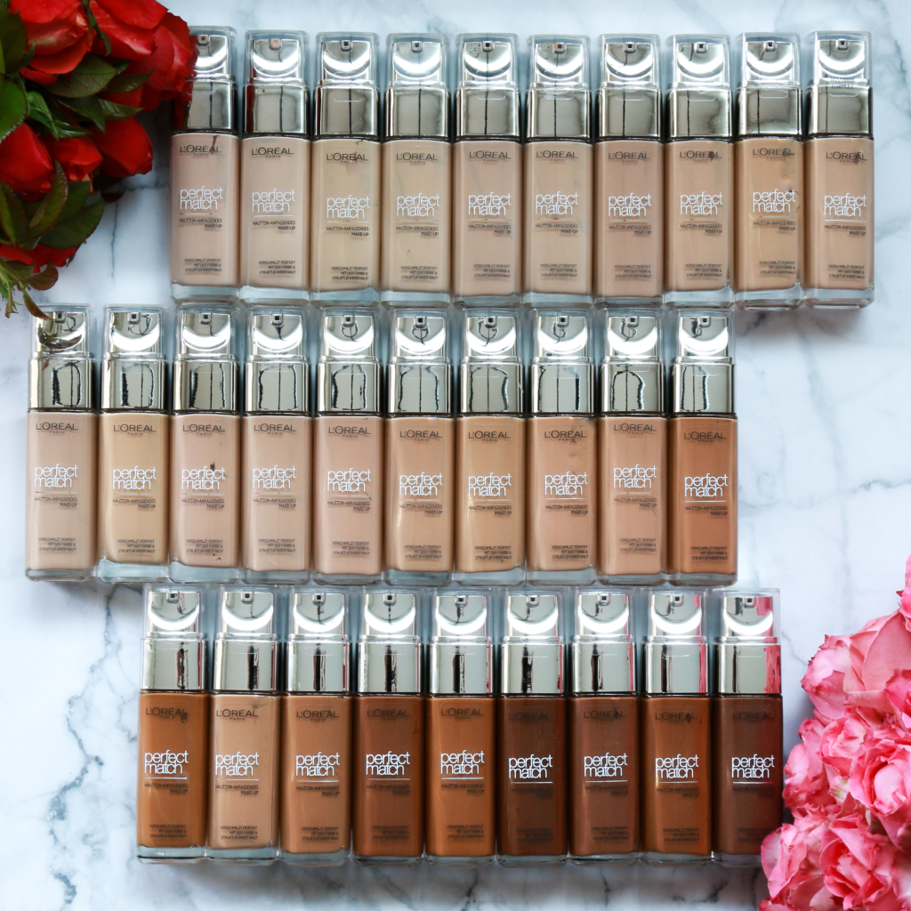 Swatches Loreal Perfect Match Foundation -29 Farben - InnenAussen