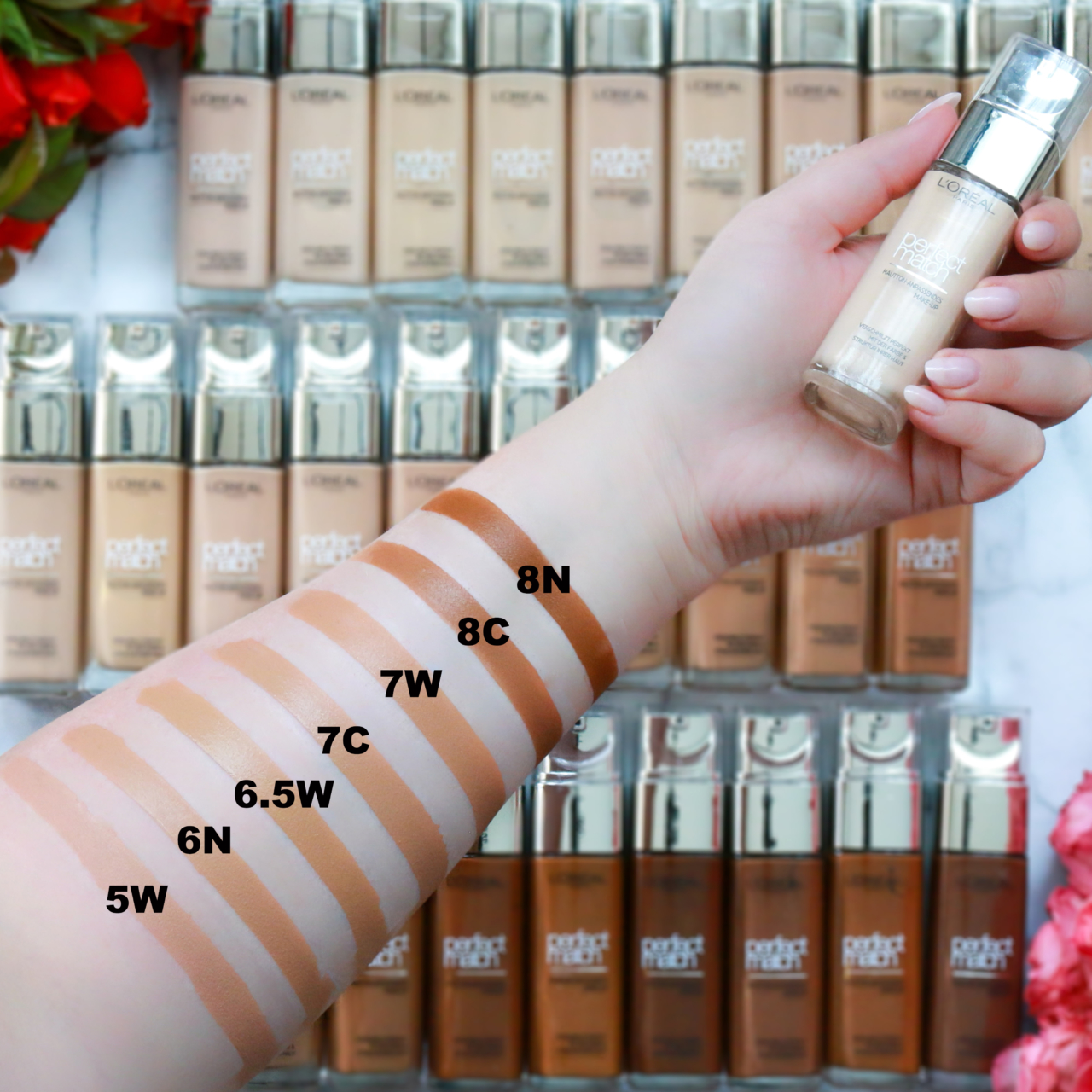 Swatches Loreal Perfect Match Foundation -29 Farben - InnenAussen