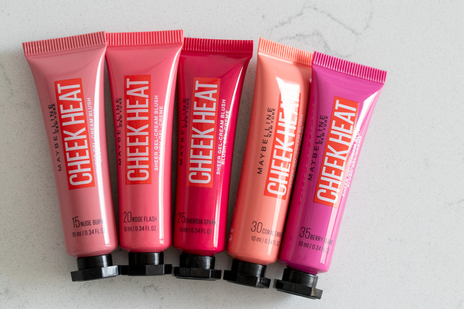 Maybelline Cheek Heat Gel-Creme Blush - 5 Farben mit Tragebildern ...